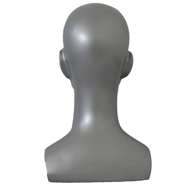 Female Head Bust Mannequin in Matt Silver – TheMannequin.com